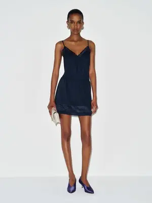 REFORMATION Cerina Dress Lace - Blue