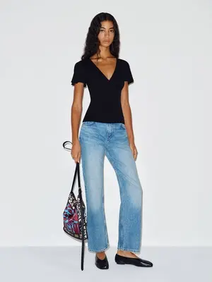 REFORMATION Cosette Knit Top With Flutter Sleeves - Black