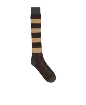 Gucci Gg Striped Wool-blend Socks