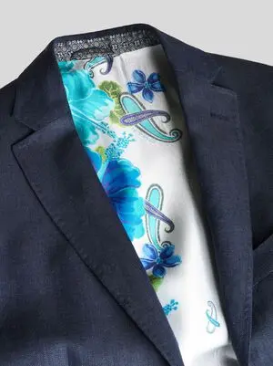 Etro Floral Printed Single-breasted Blazer
