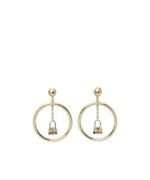 Jacquemus Le Chiquito Pendant Hoop Earrings - Yellow