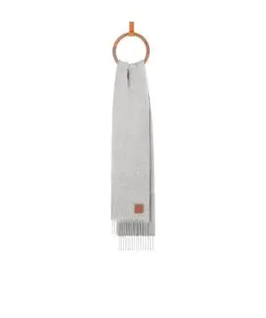 Loewe Logo Patch Fringed Scarf