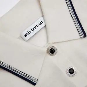 SELF-PORTRAIT Knit Sp Polo Top