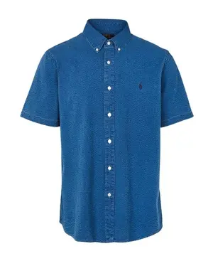 Polo Ralph Lauren Logo Embroidered Short-sleeved Shirt - Blue