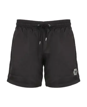 Philipp Plein Hexagon Logo-patch Swim Shorts - Black