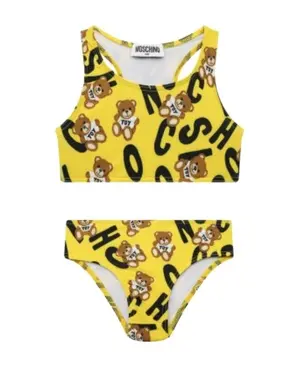 Moschino Logo Swimsuit - Yellow