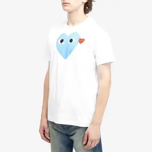 Play Comme Des Garcon Comme Des Garçons Play Heart Printed Crewneck T-shirt