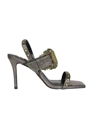 Versace Emily 90mm Baroque-buckle Sandals - Gray