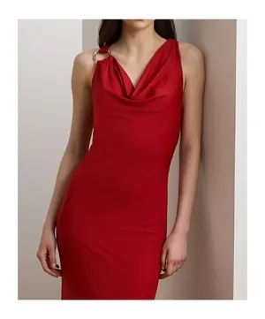 Ralph Lauren Sleeveless Gown - Madison Red