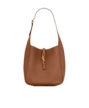 Saint Laurent Small Le 5 À 7 Supple In Grained Leather - Brown