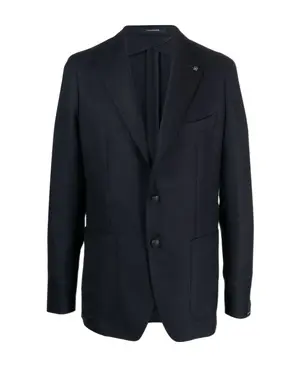 Tagliatore Long-sleeved Suit Coat - Black