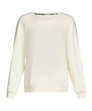 Liu Jo Rhinestone-embellished Crew-neck Sweatshirt - White