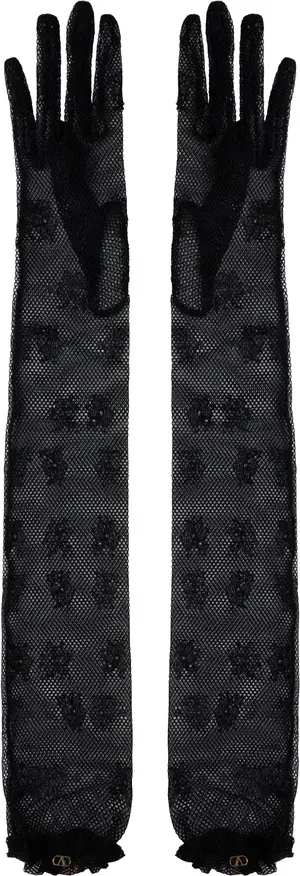 Valentino Garavani Vlogo Signature Gloves - Black