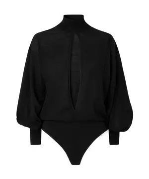Alaïa Turtleneck Long-sleeve Bodysuit