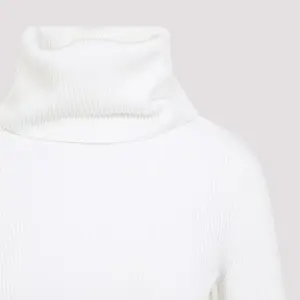 Alaïa Mock Neck Cropped Jumper
