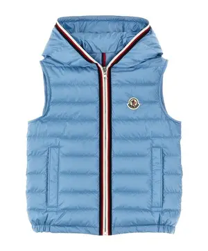 Moncler Dorcas Hooded Down Gilet - Light Blue