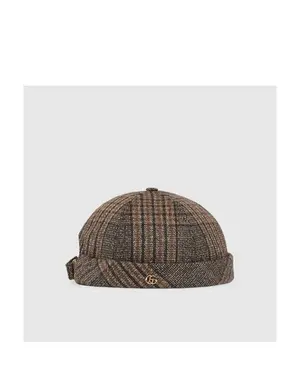 Gucci Check Cotton Double G Hat
