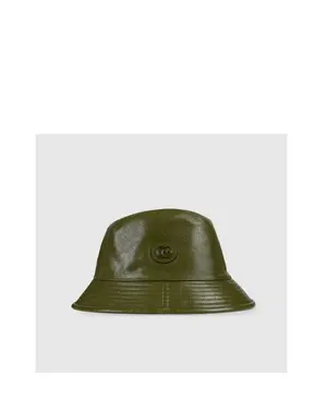 Gucci Leather Logo-plaque Bucket Hat