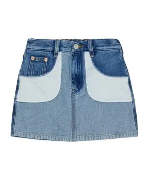 MAISON MARGIELA Contrasting Pocket Denim Skirt - Blue