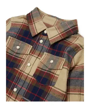 Dsquared2 Check-pattern Logo-plaque Shirt