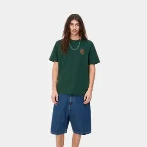 Carhartt Work In Progress T-shirt With Round Neck And Short Sleeves - Green