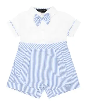 Monnalisa Short-sleeved Jumpsuit - White