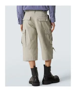 Balenciaga Cropped Cotton Cargo Pants