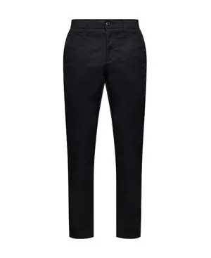 Carhartt Work In Progress Slim Fit Chinos With Zip Fly And Label Detail - Black