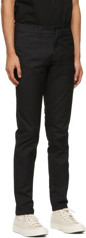Carhartt Work In Progress Slim Fit Chinos With Zip Fly And Label Detail