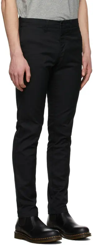 Carhartt Work In Progress Slim Fit Chinos With Zip Fly And Label Detail