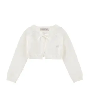 Monnalisa Bow Detail Top - White