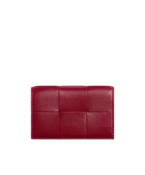 Bottega Veneta Cassette Business Card Case - Red