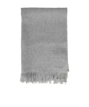 Max Mara Alpaca Wool And Silk Shawl - Grey