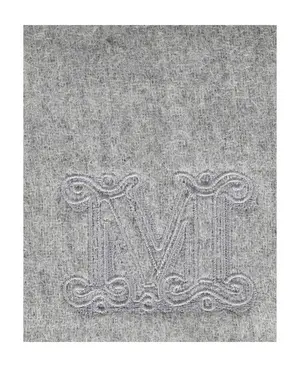 Max Mara Alpaca Wool And Silk Shawl - Grey