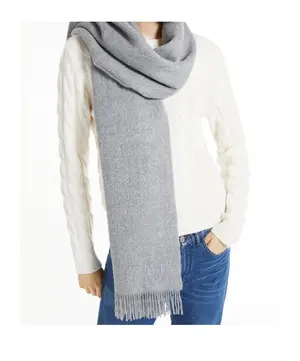 Max Mara Alpaca Wool And Silk Shawl - Grey