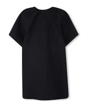 Marc Jacobs Short Sleeve Crewneck Dress With Snapshot Bag Print And Rhinestones
