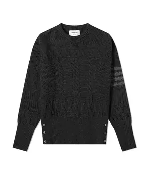 Thom Browne Aran Cable Tonal 4-bar Jumper