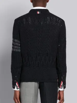 Thom Browne Aran Cable Tonal 4-bar Jumper
