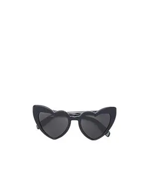 Saint Laurent Loulou Heart-shape Frame Sunglasses - Black