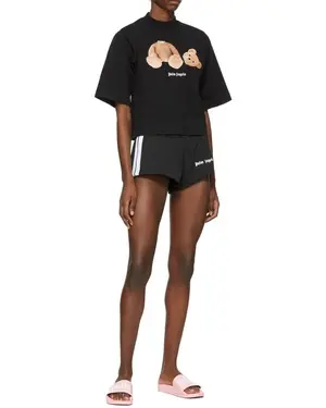 Palm Angels Bear Print Cropped T-shirt