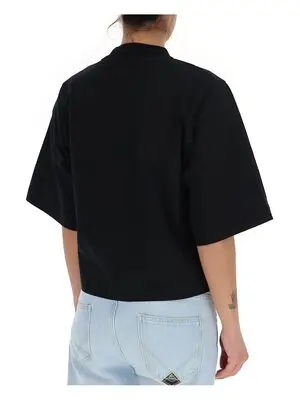 Palm Angels Bear Print Cropped T-shirt