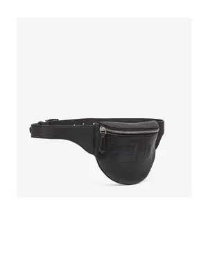 Fendi Small Embossed Logo Belt Bag - Black