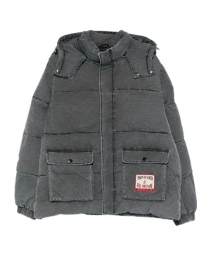 VISION OF SUPER Hooded Padded Jacket - Black