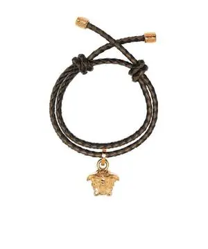 Versace Medusa Head Charm Braided Bracelet
