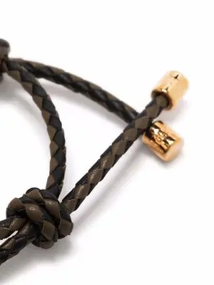 Versace Medusa Head Charm Braided Bracelet