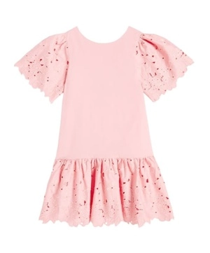 TARTINE ET CHOCOLAT Embroidered Cotton Dress - Nude