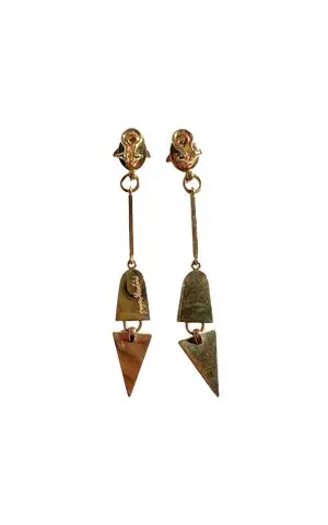 MAHNAZ COLLECTION 18k Yellow Gold And Enamel Drop Earrings Giorgio Facchini