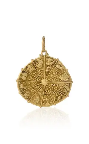 MAHNAZ COLLECTION 18k Yellow Large Zodiac Pendant