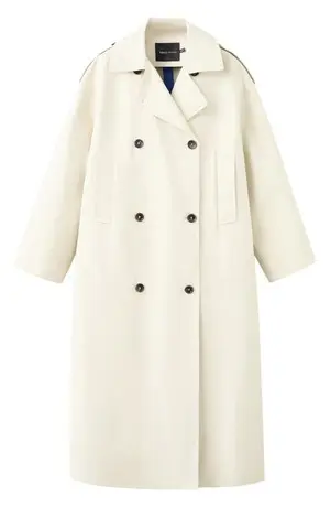 Mango Cotton Blend Trench Coat