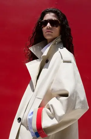 Mango Cotton Blend Trench Coat